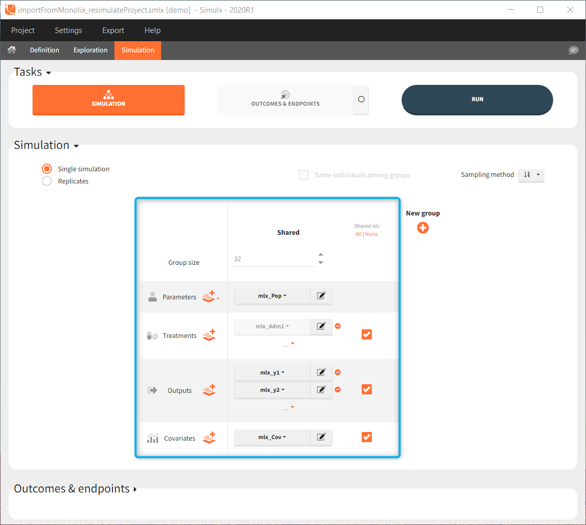 Import a Monolix project
