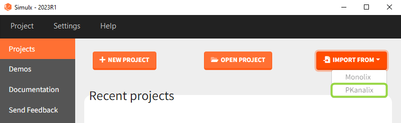 Import a PKanalix project
